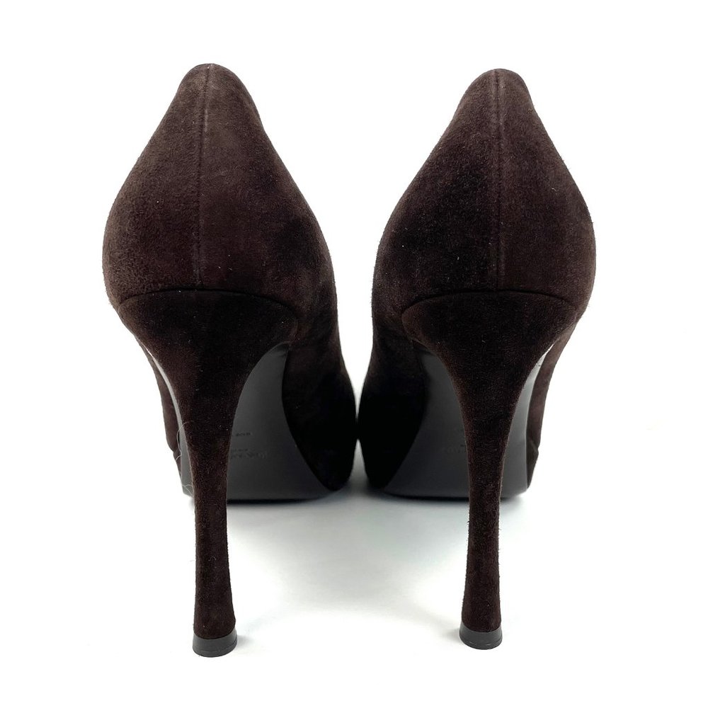 Yves Saint Laurent Gisele Suede Platform Pumps - Gem